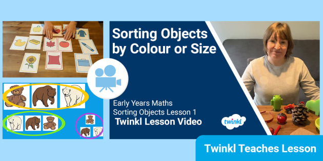 Early Years (Ages 3-5) Maths: Sorting Objects Video Lesson 1