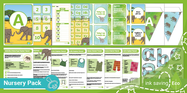 Elephants Nursery Pack (teacher made)