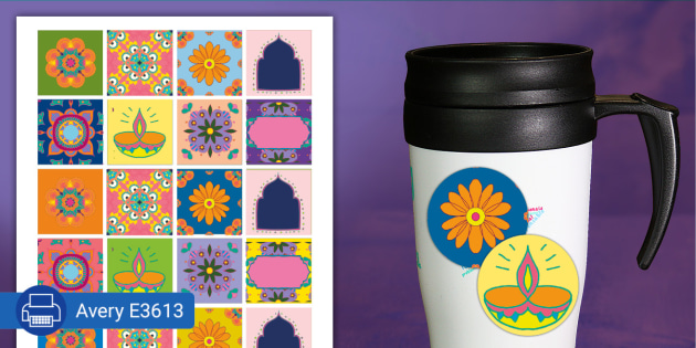 Rainbow Diwali Decorative Stickers