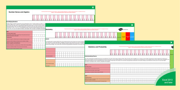 ACARA - Maths Assessment Tracker (teacher made)
