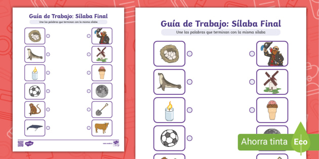 Hojas De Trabajo Para Escribir Sonidos