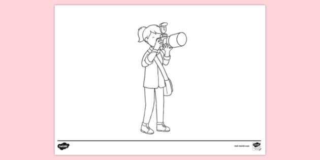 FREE! - Photographer Colouring Sheet | Colouring Sheets