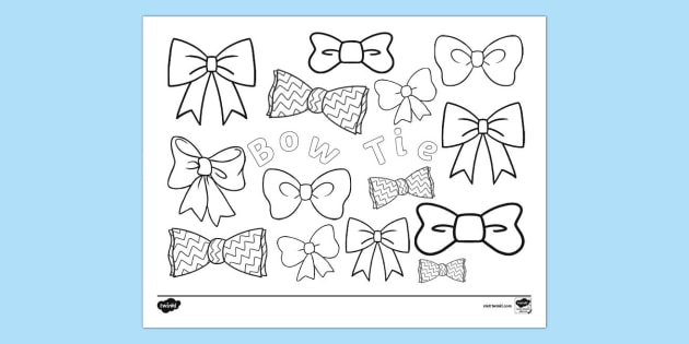 tie coloring sheet