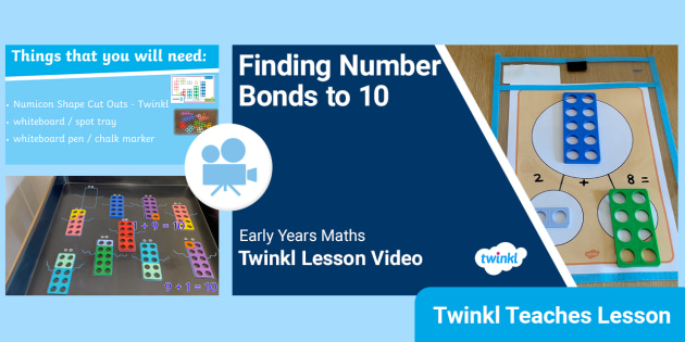 FREE! - 👉 Using Numicon Shapes to Find Number Bonds to 10 Video Lesson ...