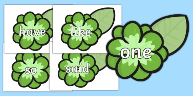 Phase 4 Tricky Words on Flowers (teacher made)