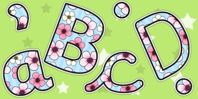 Blossom Themed Display Lettering (teacher made)
