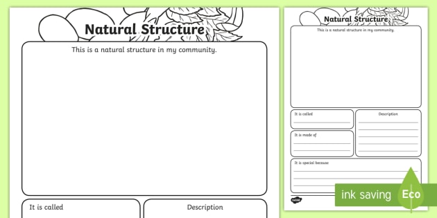 Natural Structure Worksheet (teacher made)