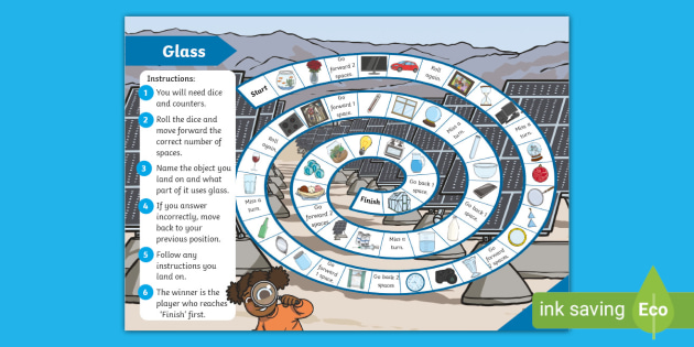 Glass Objects Board Game | F-2 Science | Twinkl