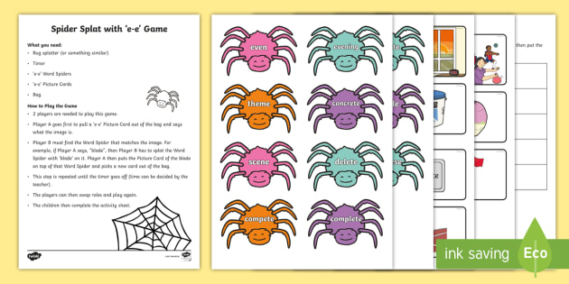 Spider Splat Magic e with 'e-e' Game