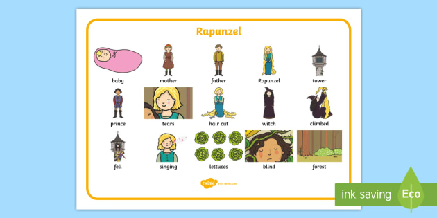 Rapunzel Word Mat (Images)