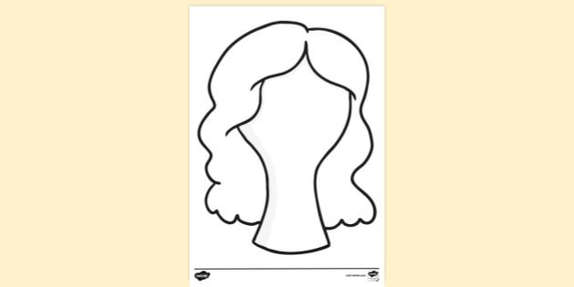 FREE! - Wig Colouring Sheet | Twinkl Resources