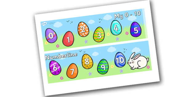 My Number Line 0-10 (Easter Themed) (teacher made)