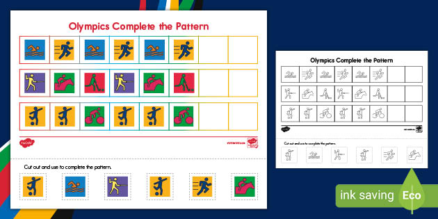 Olympics Complete the Pattern Activity (teacher made)