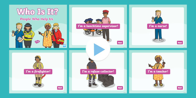 Who is it People Who Help Us PowerPoint Game