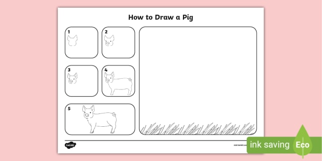 FREE! - How to Draw a Pig Step by Step (teacher made)