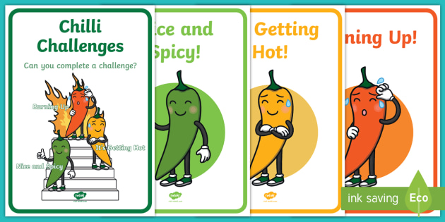 👉 EYFS Chilli Challenges Display Posters