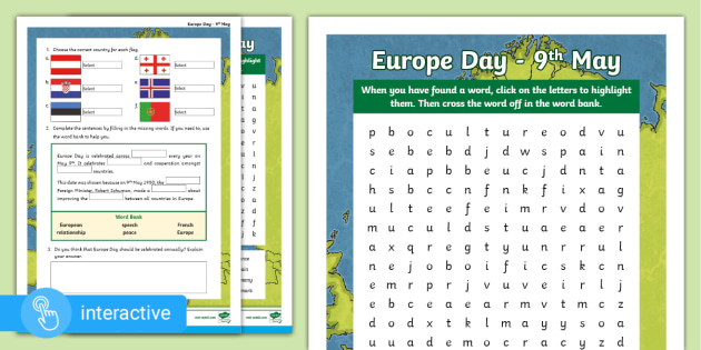 👉 French: Europe Day - Interactive KS2 resource