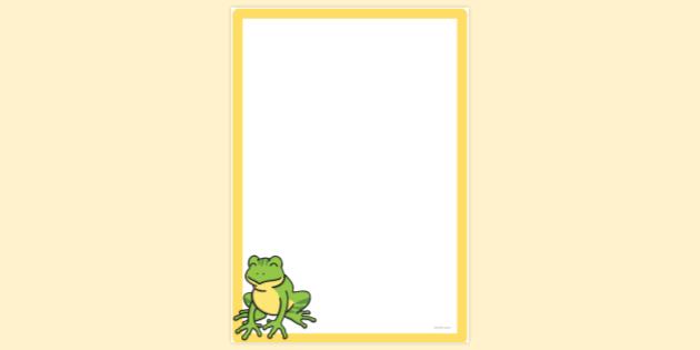 FREE! - Frog Page Border | Page Borders | Twinkl