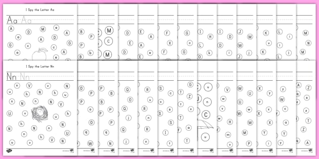 I Spy the Letter Activity Pack | Find the Letter Worksheets