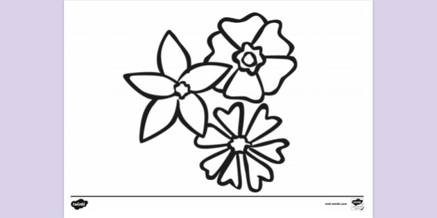 FREE! - Printable Flower Colouring Page for Kids | Colouring Sheets
