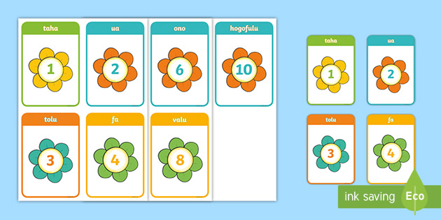 Niue Number Cards (teacher made)