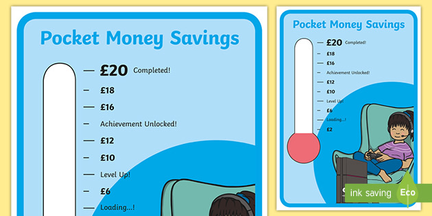 FREE! - Games Console Themed Pocket Money Savings Chart Poster-Arabic