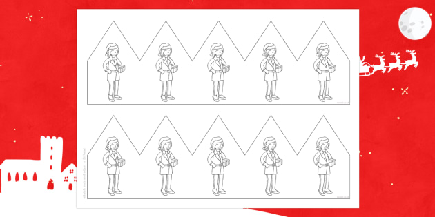 Mrs Claus Party Hat Template Activity (teacher made)