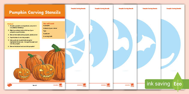Pumpkin template | Easy to print | Twinkl