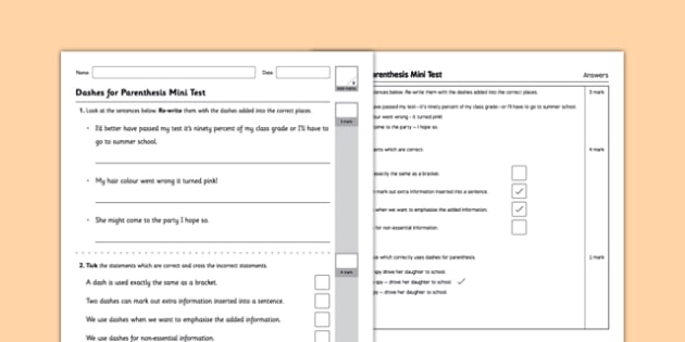Use Brackets Dashes Or Commas To Indicate Parenthesis