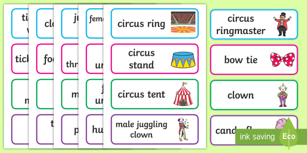 Circus Classroom Labels (teacher made)