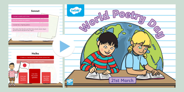 CfE Second Level World Poetry Day PowerPoint-Scottish