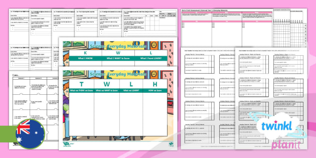 Year 1 Science Everyday Materials Assessment Pack