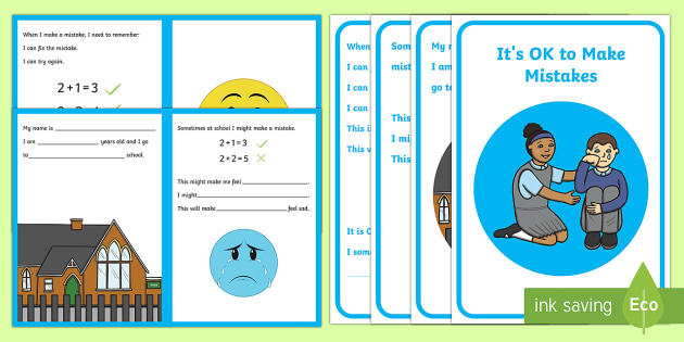 It's OK to Make Mistakes Social Story | Twinkl