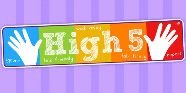 High Five How To Deal with Bullying Display Banner - australia