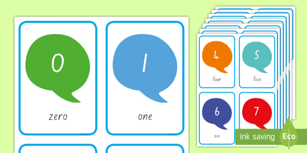 Numbers 0 to 30 Flashcards (teacher made)