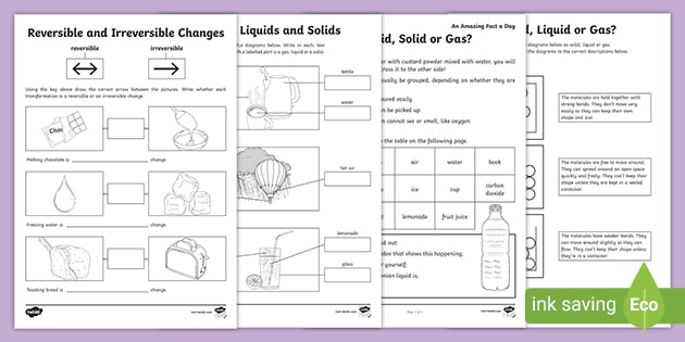 Changing State: Solids, Liquids and Gases Activity Pack