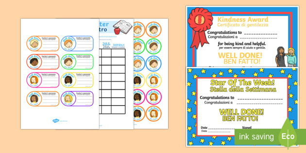 School Role Play Pack English/Italian - School Role Play Pack - Role ...