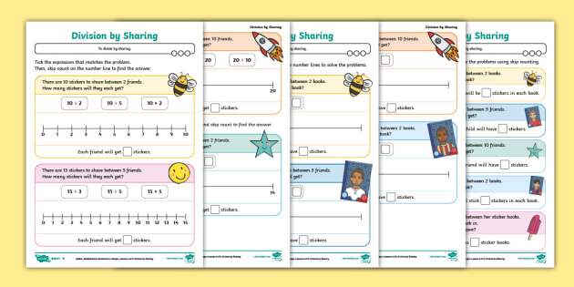 👉 Dividing by Sharing PlanIt Maths Activity Sheet
