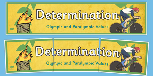 Determination Olympics and Paralympics Values Display Banner