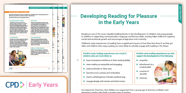 Early years sector should consider formatively assessing reading for ...