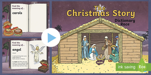 The Christmas Story Dictionary Race PowerPoint