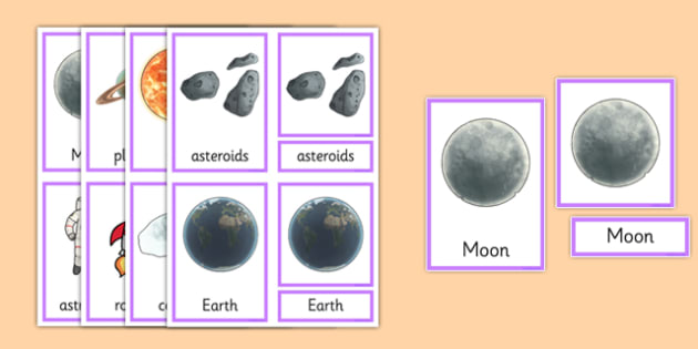 Space Three Part Cards