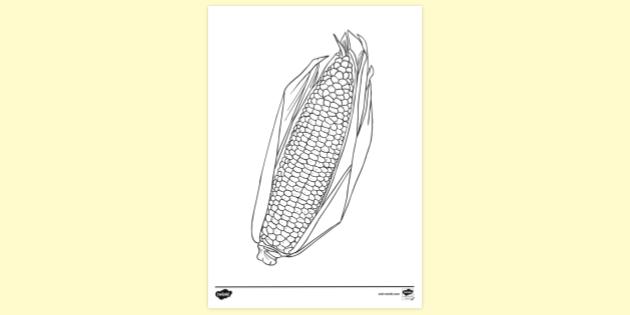 FREE! - Corn Plant Colouring | Colouring Sheets