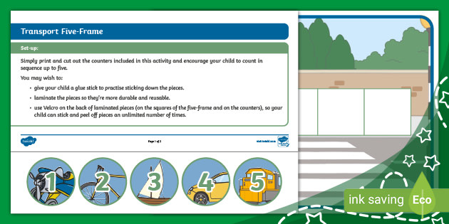 👉 Transport Five Frame (teacher made)