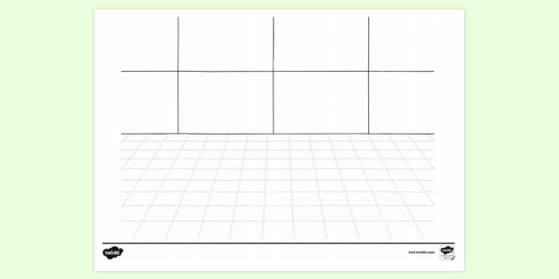 FREE! - Empty Room With Tiled Floor Glass Windows | Colouring Sheets