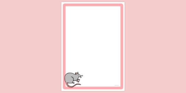 Fat Rat Page Border | Page Borders | Twinkl