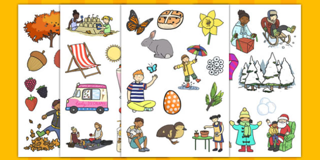 Four Seasons Display Cut Outs (teacher made)