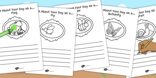 Write About Your Day as a Minibeast Worksheet / Worksheet