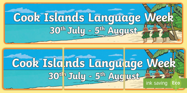 Cook Islands Language Week Display Banner - Cook islands