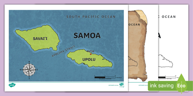 Western Somoa Islands Map Pack (Teacher-Made)